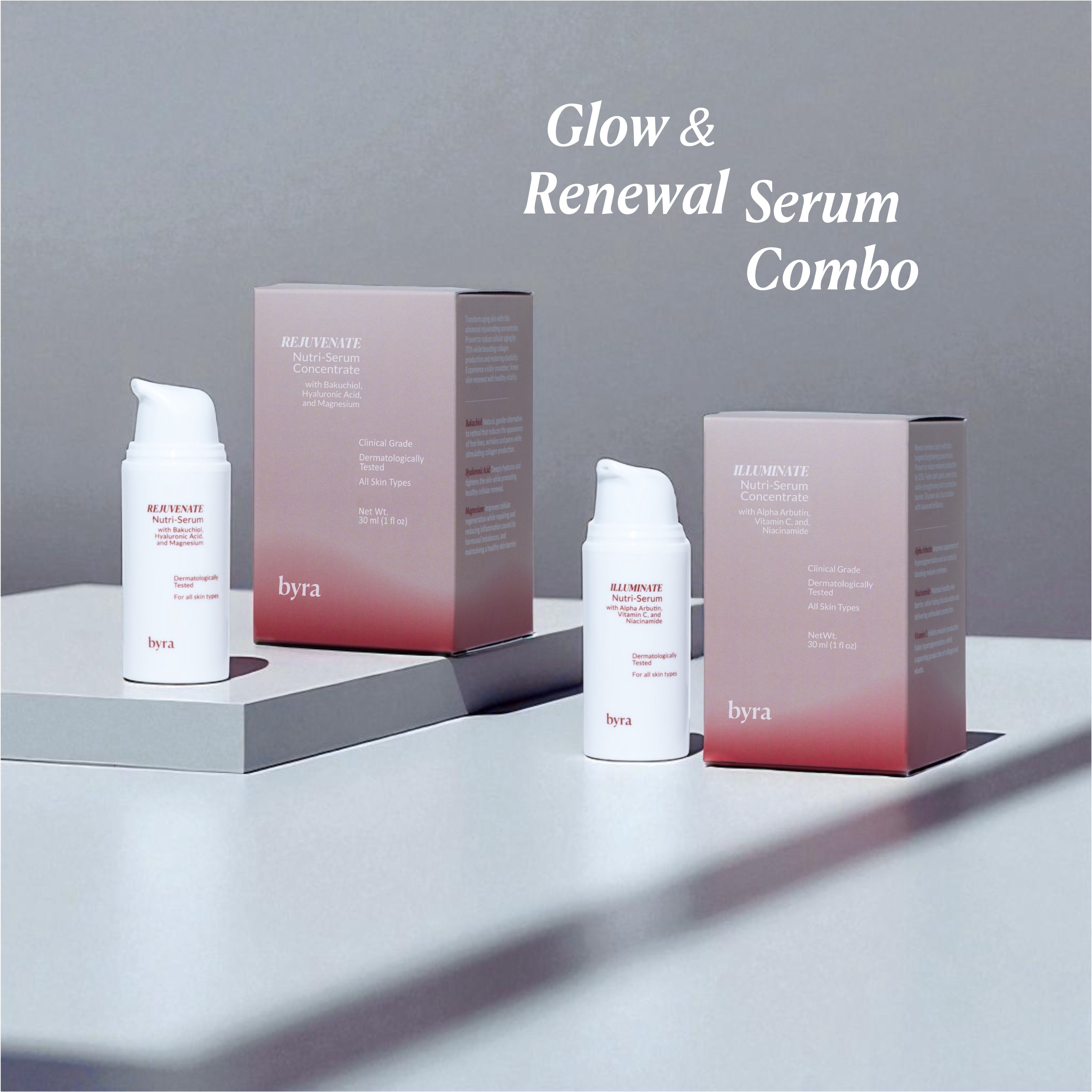 Glow & Renewal Serum Combo – Byra